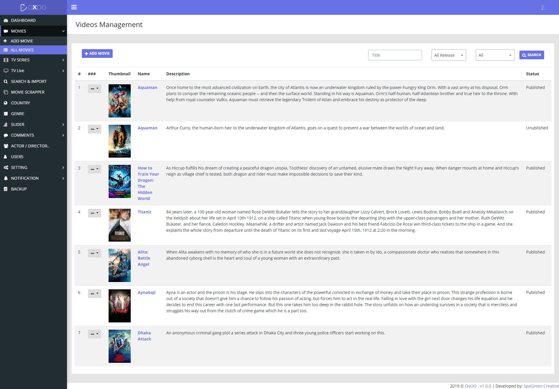 OXOO - Android Live TV & Movie Portal App with Subscription System
