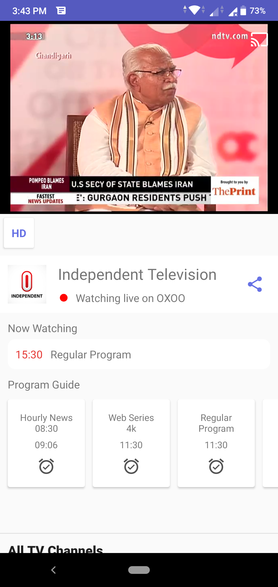 OXOO - Android Live TV & Movie Portal App with Subscription System