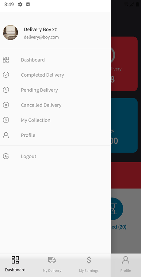 Active eCommerce Delivery Boy Flutter App