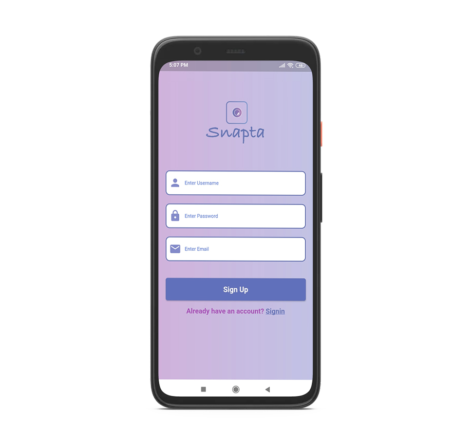 Snapta instagram clone app flutter android and iOS