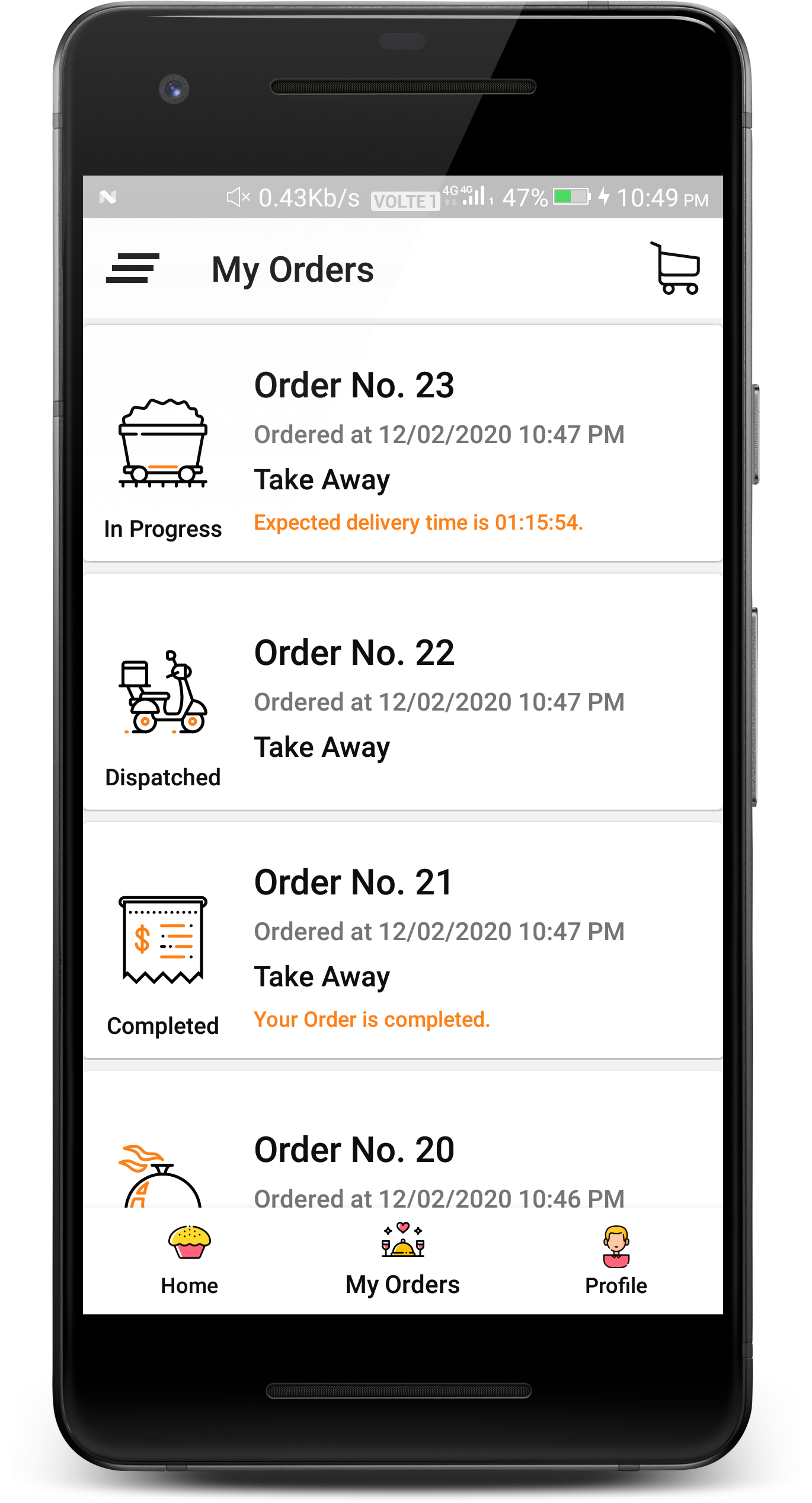 Food Cart - Online Food Delivery App