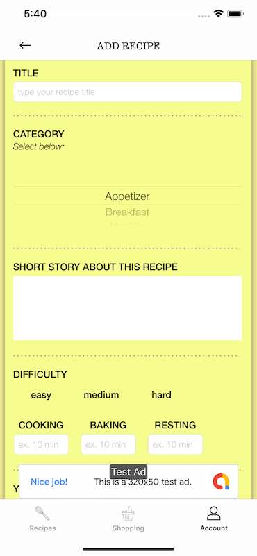 Recipes | iOS Universal Social Recipes App Template (Swift)