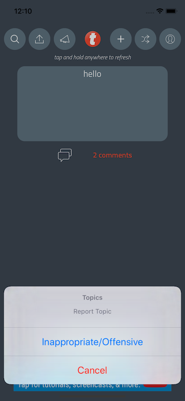 Topics | iOS Universal Social Discussion App Template (Swift) Full ...