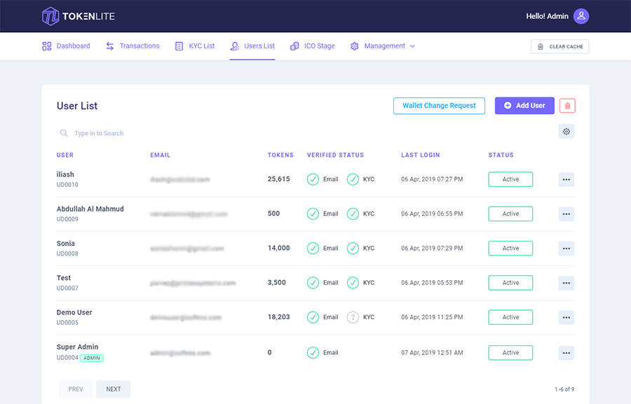 TokenLite - ICO / STO Token Sale Management Dashboard - ICO Admin Script